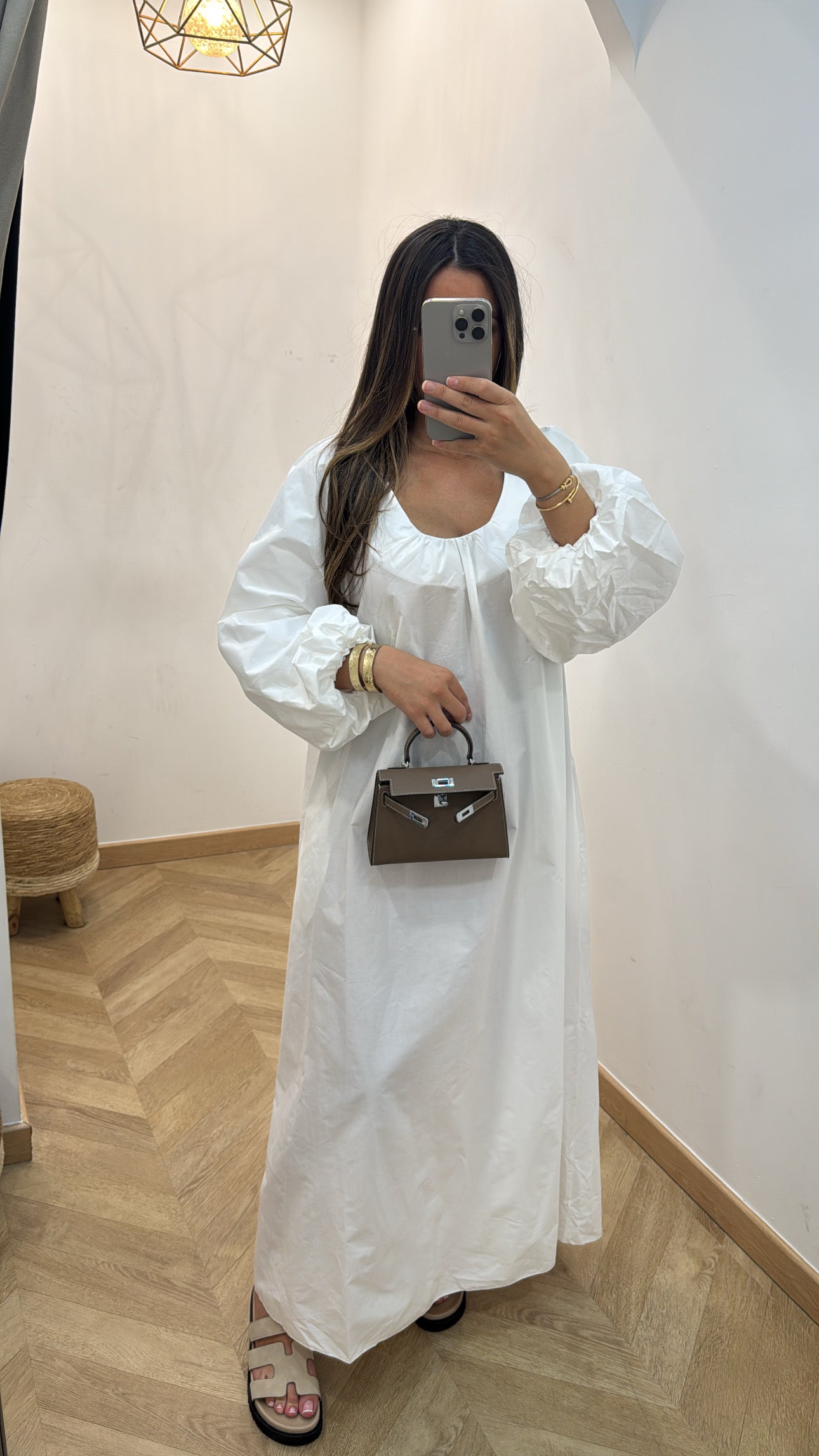 Robe longue bouffante [ blanc ] – sarahbelshop
